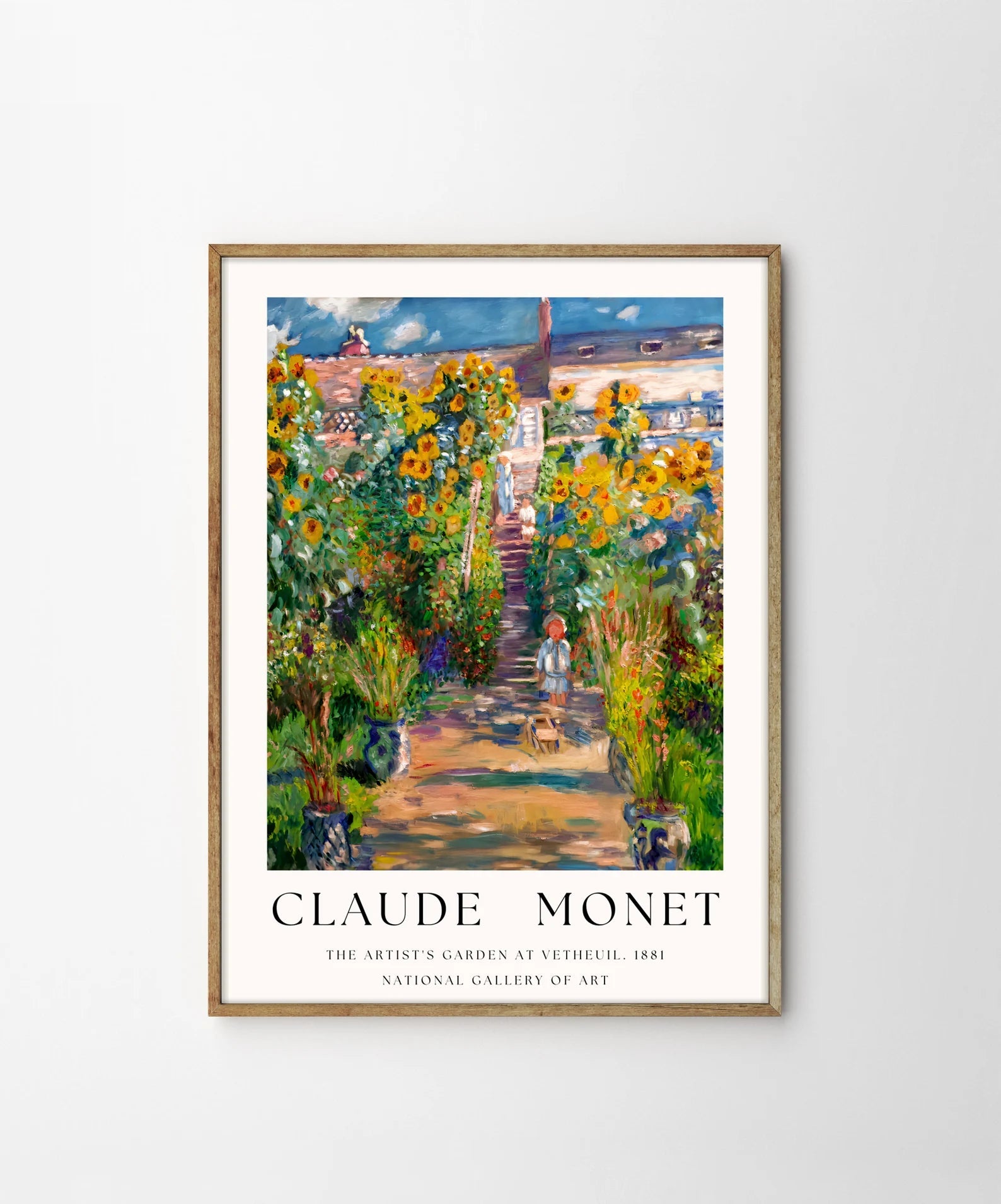 Claude Monet, The artist's garden at Vetheuil (avec nom) – Gustave